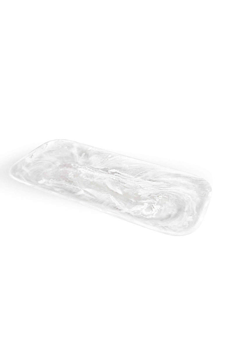 Classic Rectangle Platter- White Swirl – Design Images & Gifts