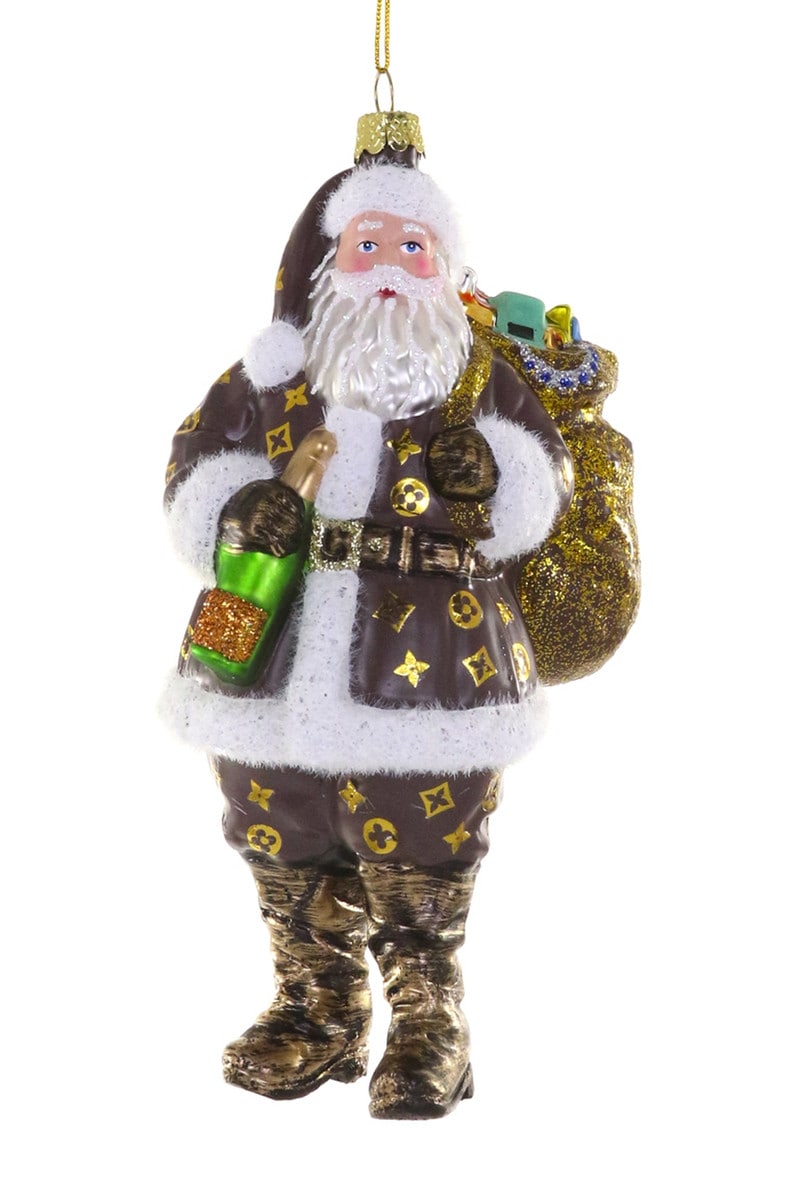 Luxe Santa Brown Ornament – Design Images & Gifts