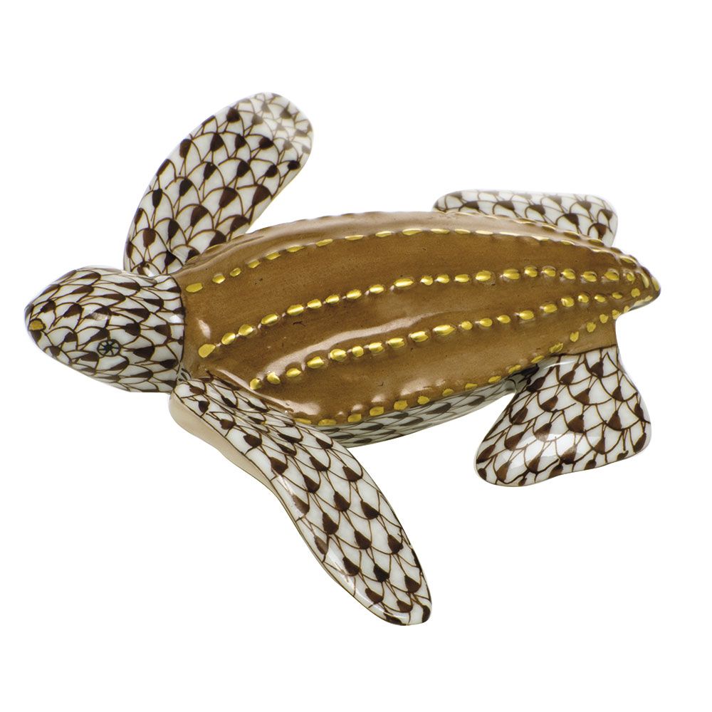 Herend Young Leatherback Turtle, Chocolate – Design Images & Gifts